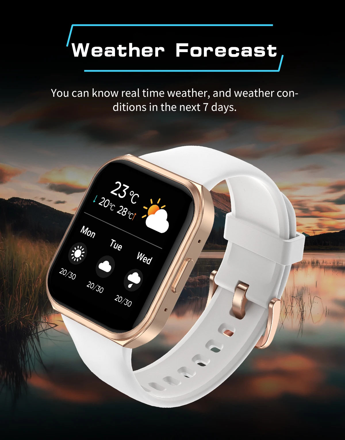 Linwear Big Screen Smartwatch 2025 Blood Oxygen Heart Rate Smart ...