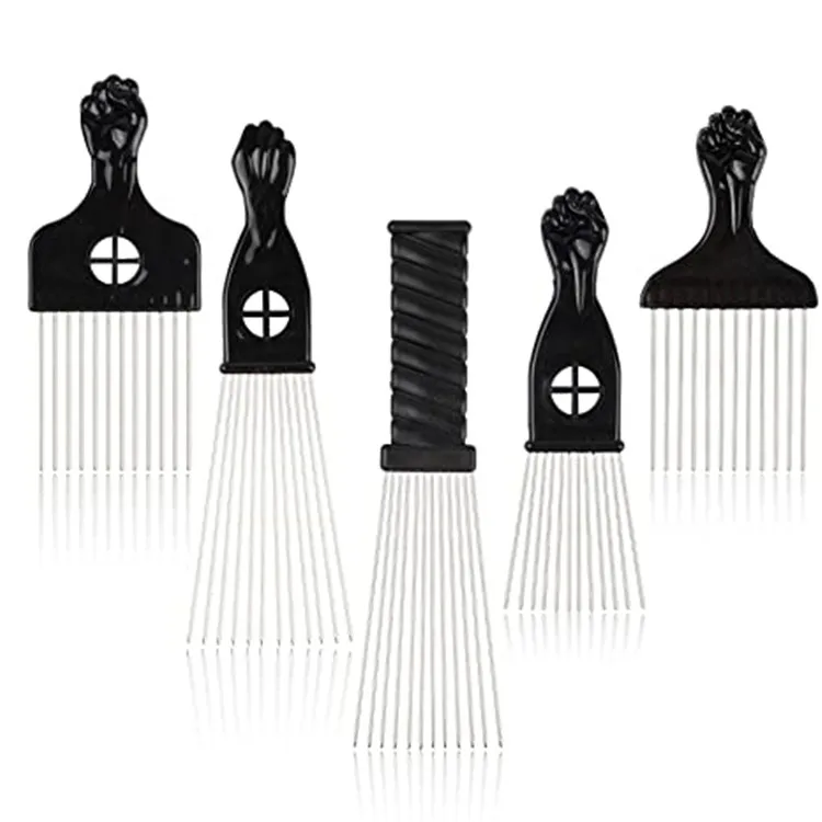 Pretty See Afro Comb Hair Pick Combs Styling Pick BrushCushion Brush ...
