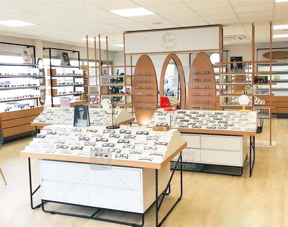 Fashion Optical Shop Interior Design Decoration Custom Wooden Sunglass ...