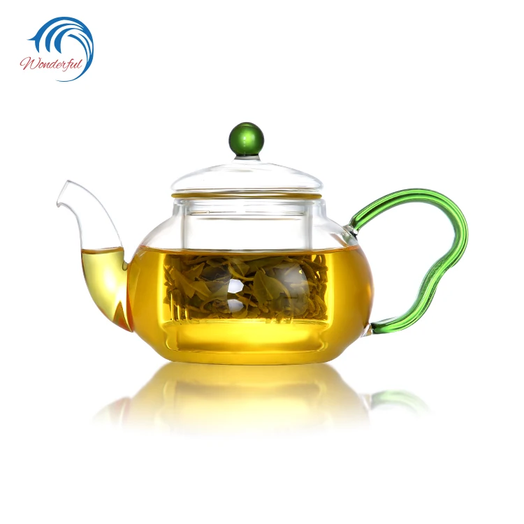 Hand Blown Heat Resistant Borosilicate Glass Teapot,Glass Tea Kettle ...