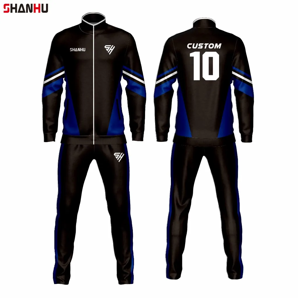 Custom Sublimation Full Zipper Soccer Tracksuit Sweatsuit Sweatpants ...