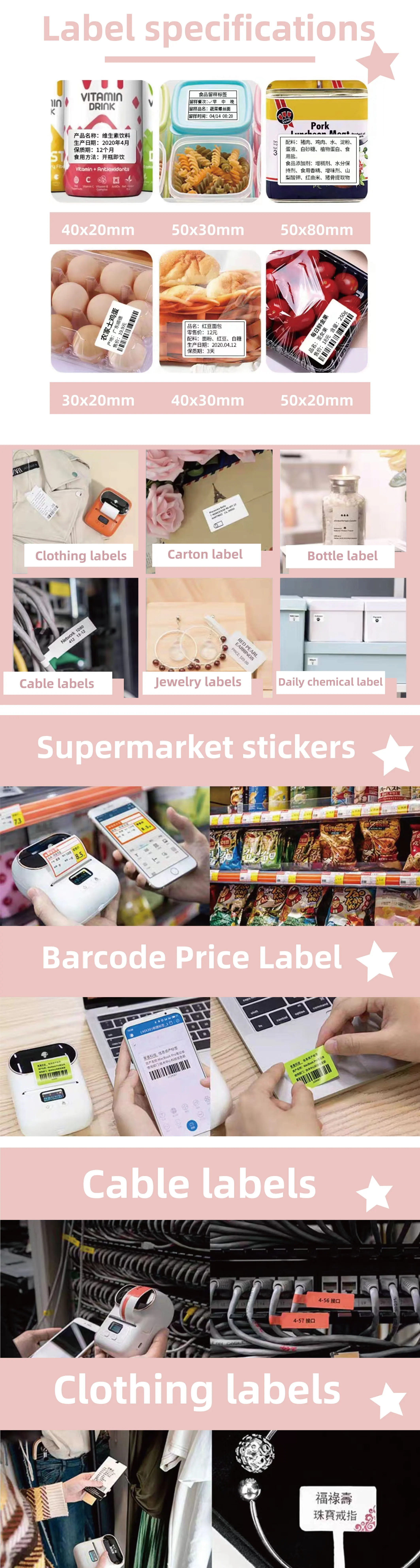 New Transparent Decal Waybill Sticker Label M110 Thermal POS Printer ...