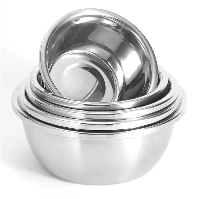 Multiple Sizes Stainless Steel Cooking Mixing Bowl Baking Salad Bowl ...