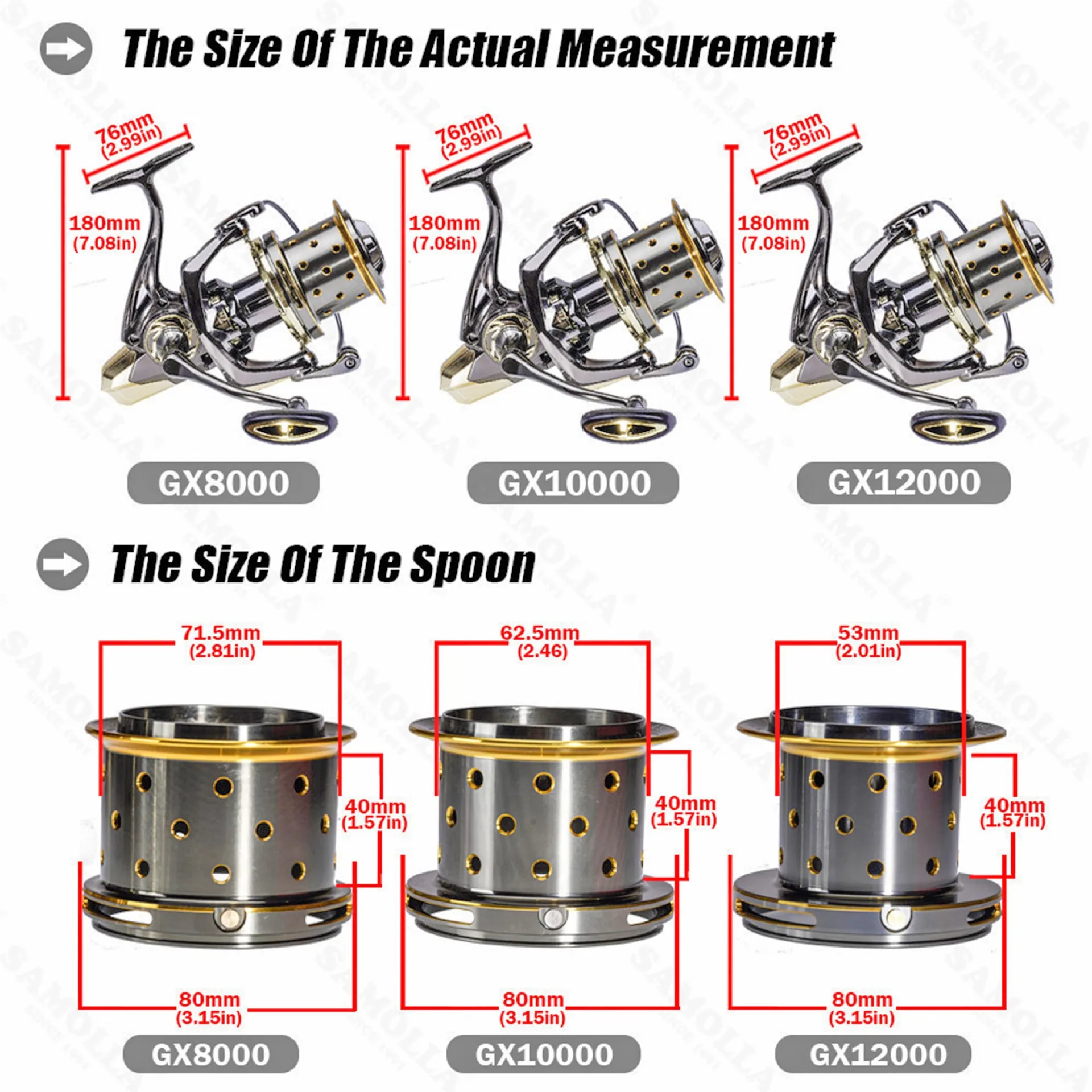 High-end 8000/10000/12000 Gx Series Sea Fishing Reel Full Metal ...