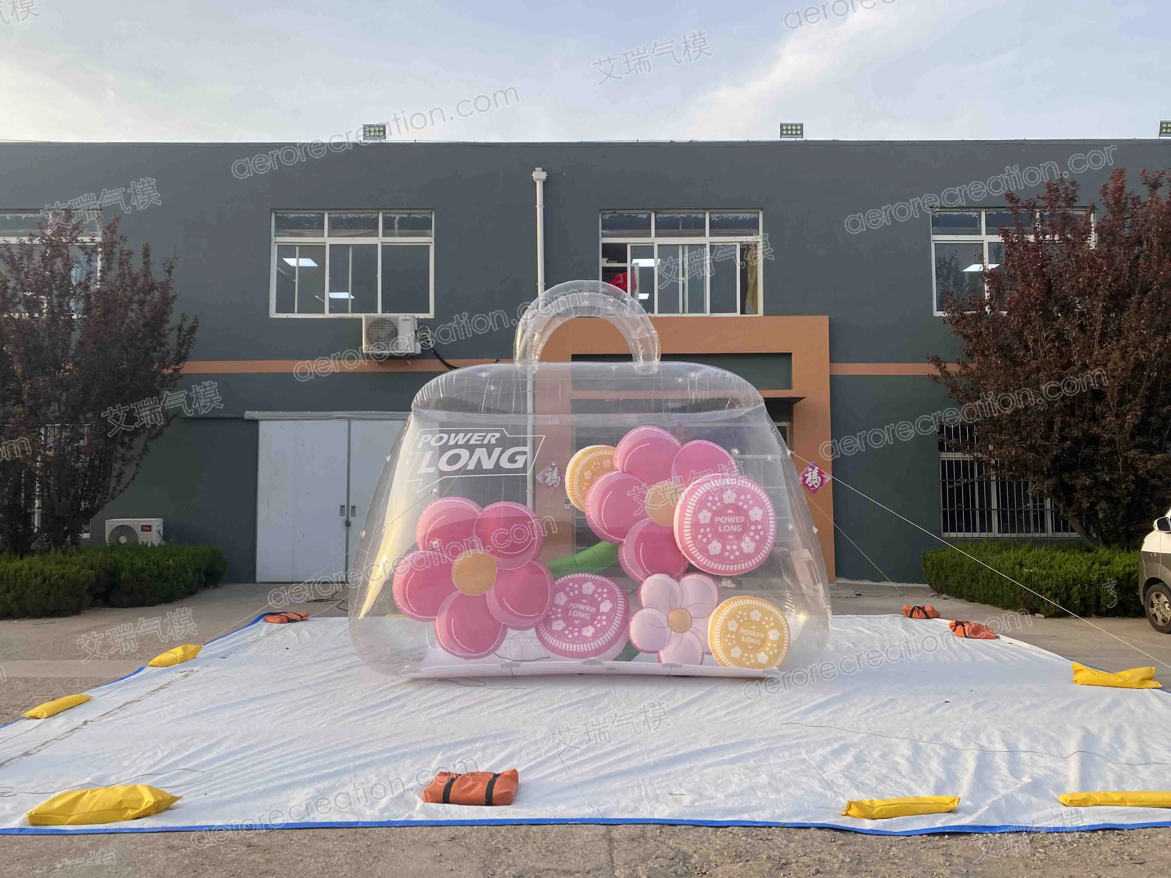 Inflatable Giant Custom Clear Color Inflatables Bag With Flower - Buy ...