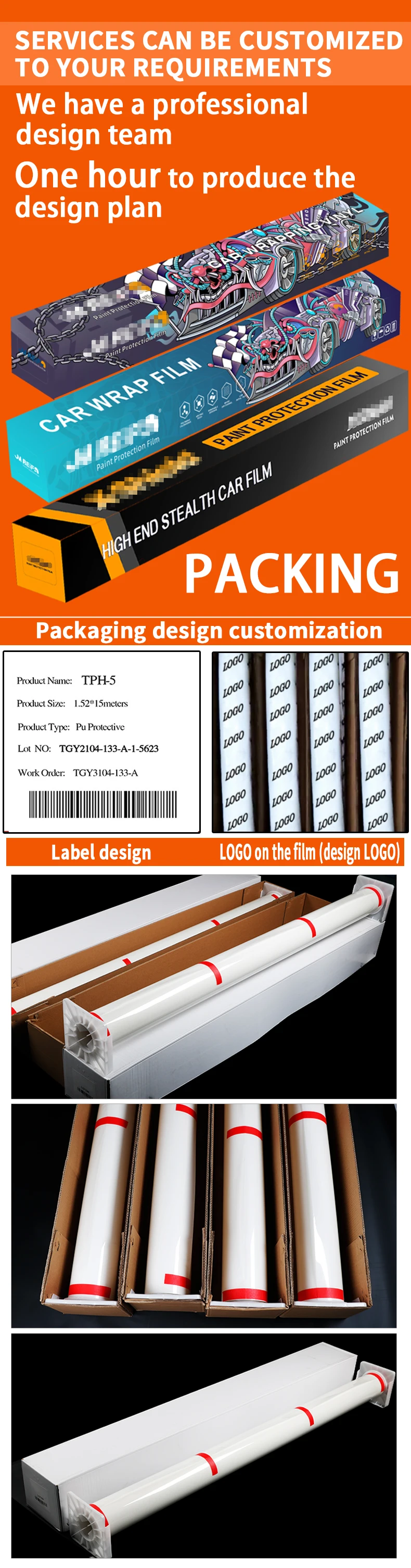 Custom Global Lowest Price PPF Source Factory High Gloss Nano Coated ...