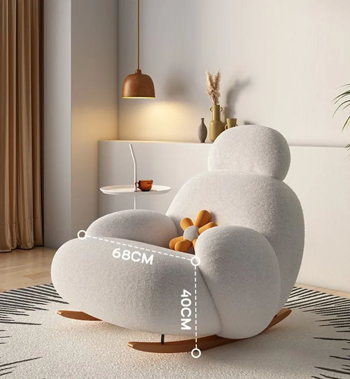 NOVA Kids Tufted Plush Lazy Recliner - Nordic Rocking Chair