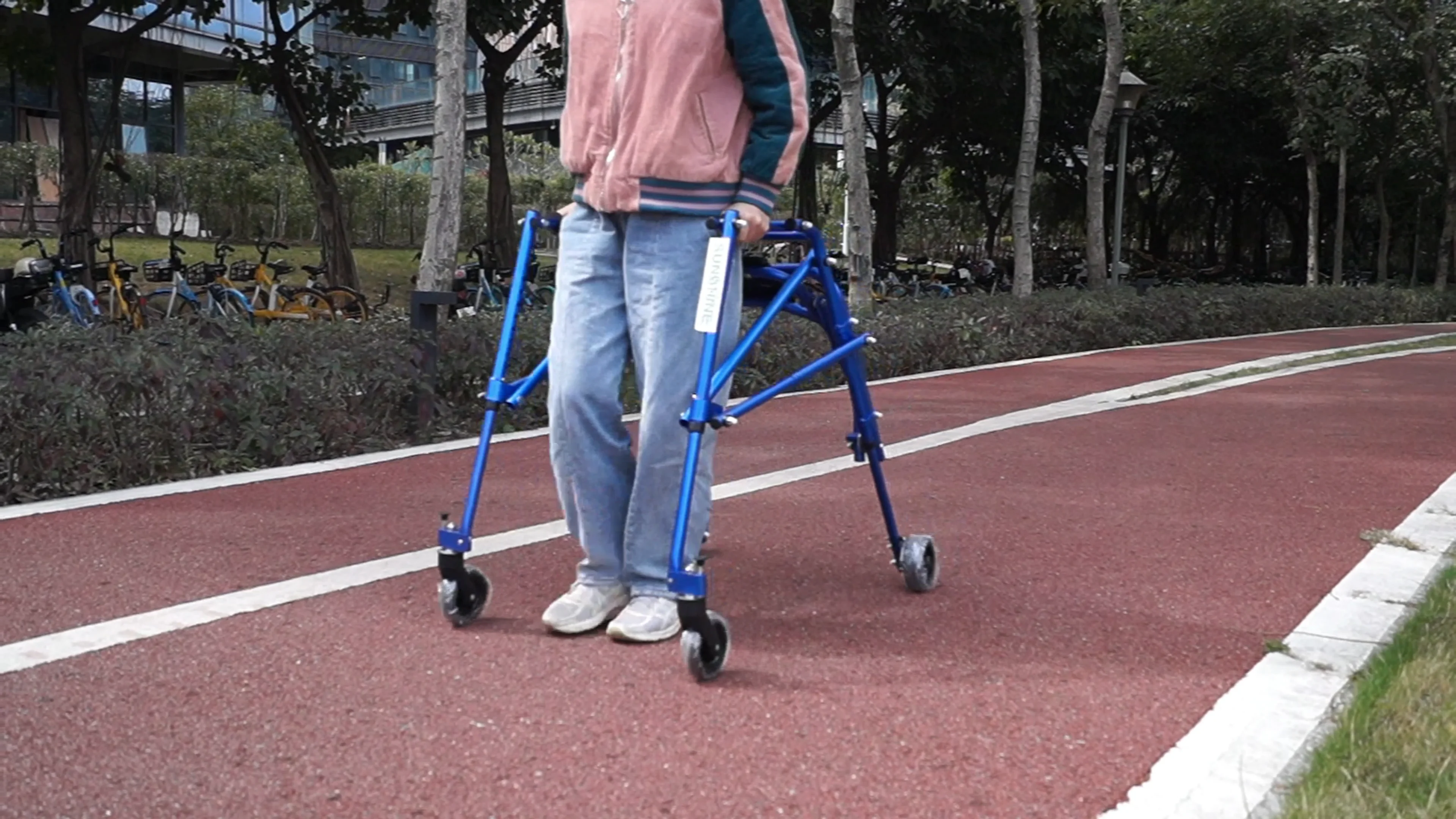 Wa220 Folding Aluminum Lightweight Walker Medical Gait Trainer ...