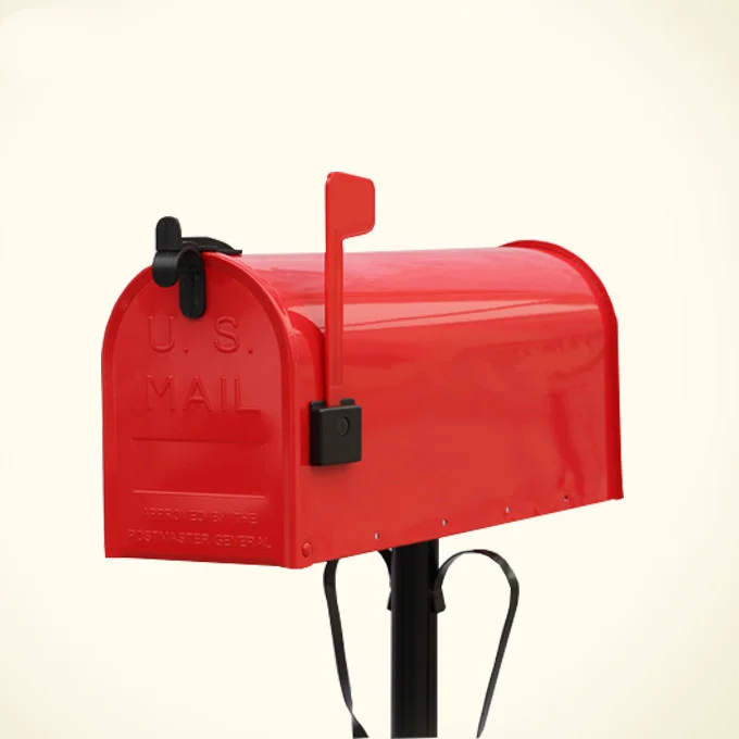 Outdoor Metal American Modern Style Post Box - Durable & Stylish