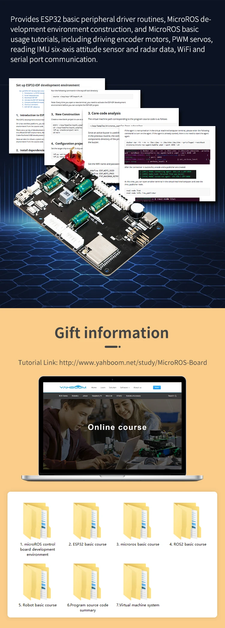 Esp32 Chip Microros Control Board With Serial Communication Mode Offer ...