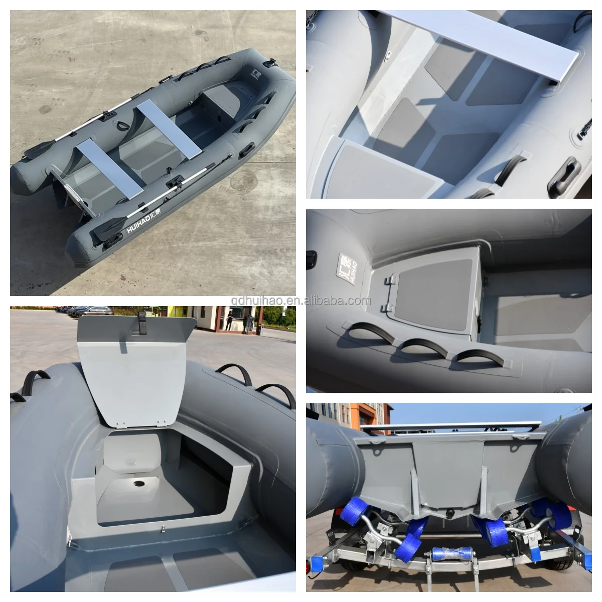 360cm Semi-rigid Inflatable Aluminum Hard Bottom Rib Boat for Fishing ...