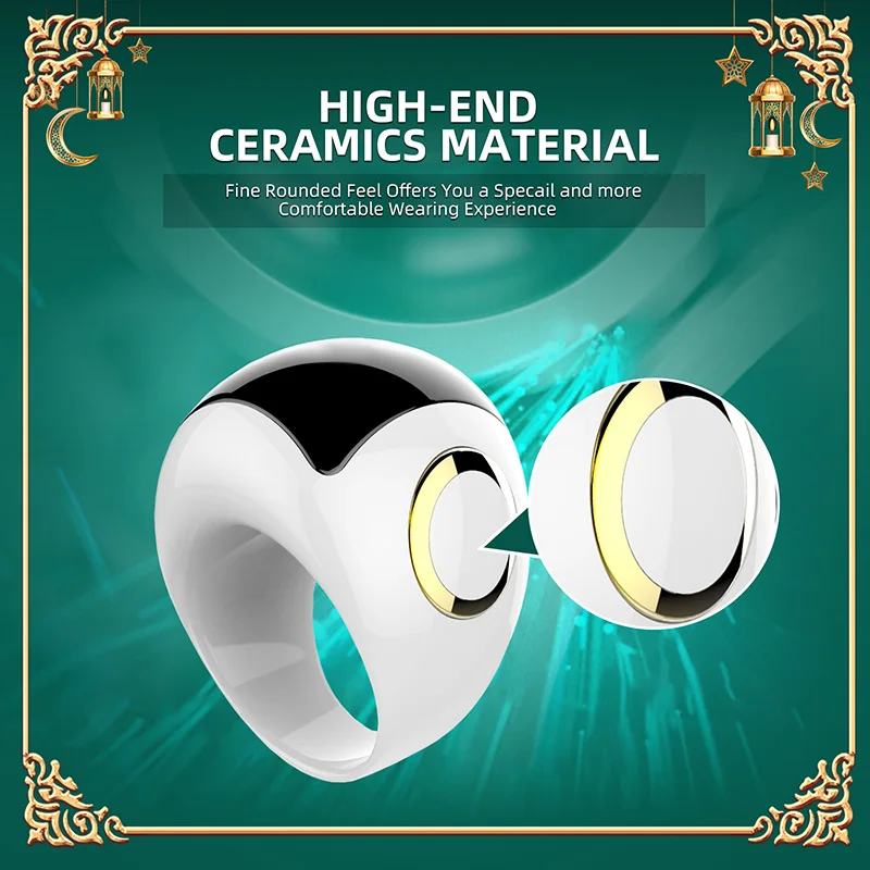 Muslim Quran Smart Counter Ring Counter Equantu Digital Zikr Ring Touch ...