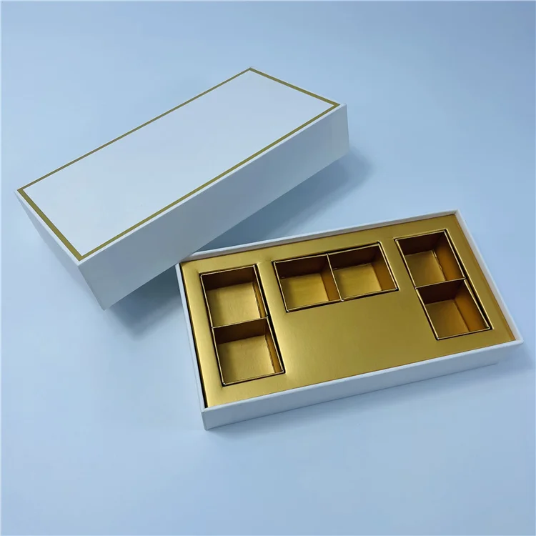 Golden Paper Insert Chocolate Wedding Box Packing Recyclable Material ...