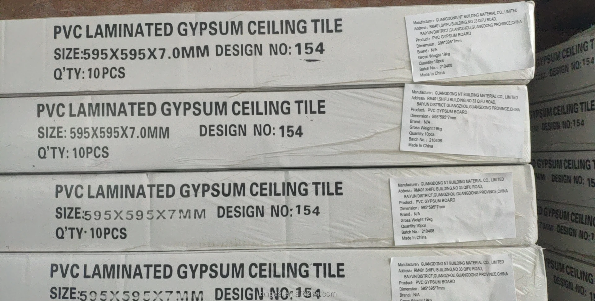 Pvc Laminated Gypsum Ceiling Tiles/ Gypsum Board /ceiling Panel - Buy ...