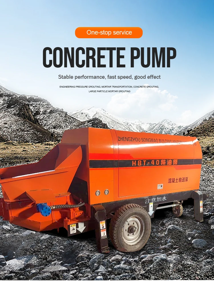 Small Secondary Construction Column Pump Mini Concrete Pump for Sale ...