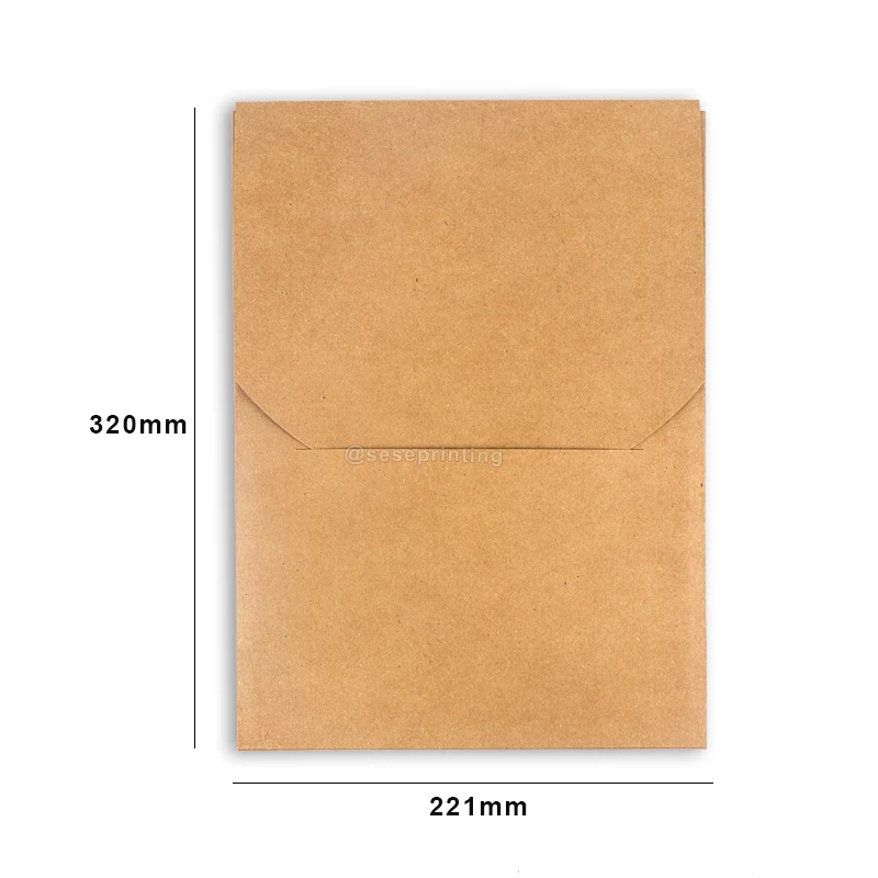 Fully Customized Logo A4 Kraft Paper File Folders Durable Documents ...