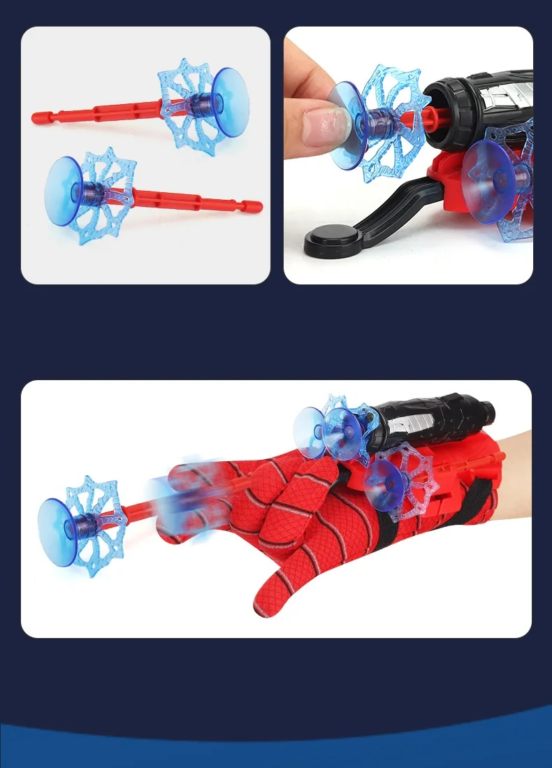 Spider Toys Plastic Cosplay Wall Attachable Sucker Costume Toys Shooter ...