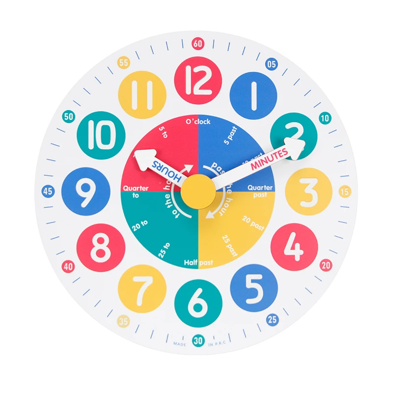 Alibaba.com: Colorful Learning Clock for Kids 12 Inch, Silent Plastic ...