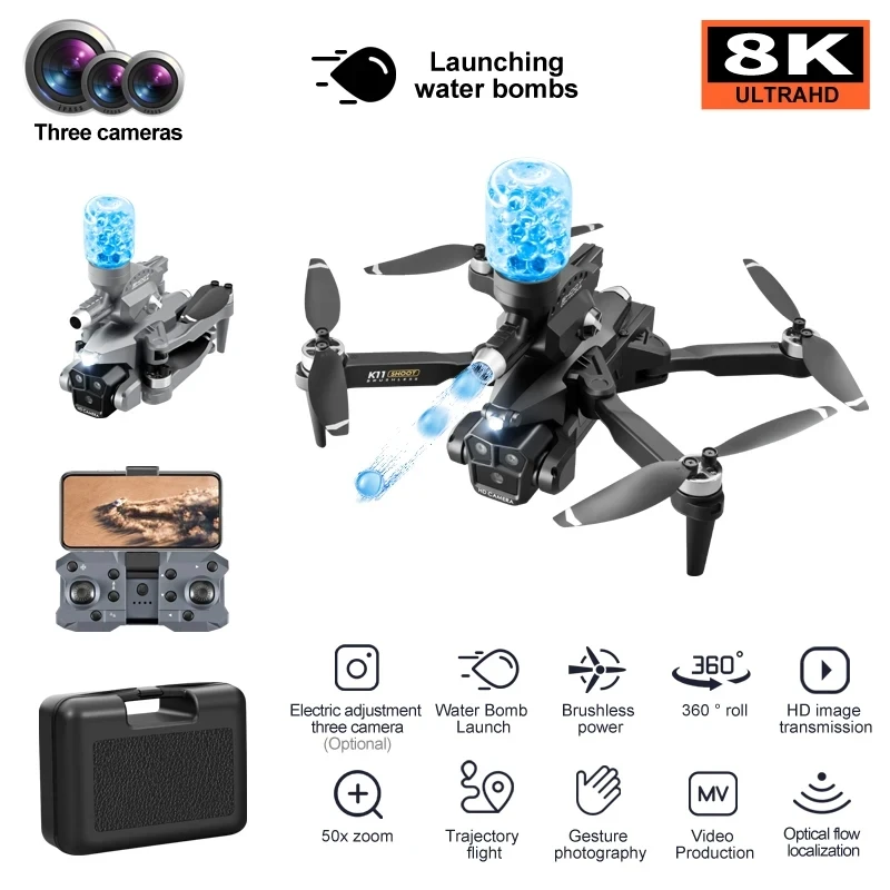 K11 Max 8K Camera Drone with Obstacle Avoidance & 3D Flip