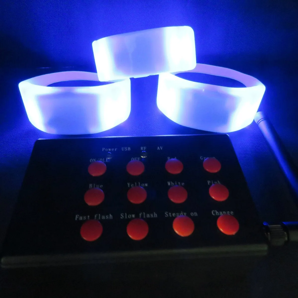New Arrive 2024 LED Light up Wristband DMX Glow Remote Controlled Sound ...