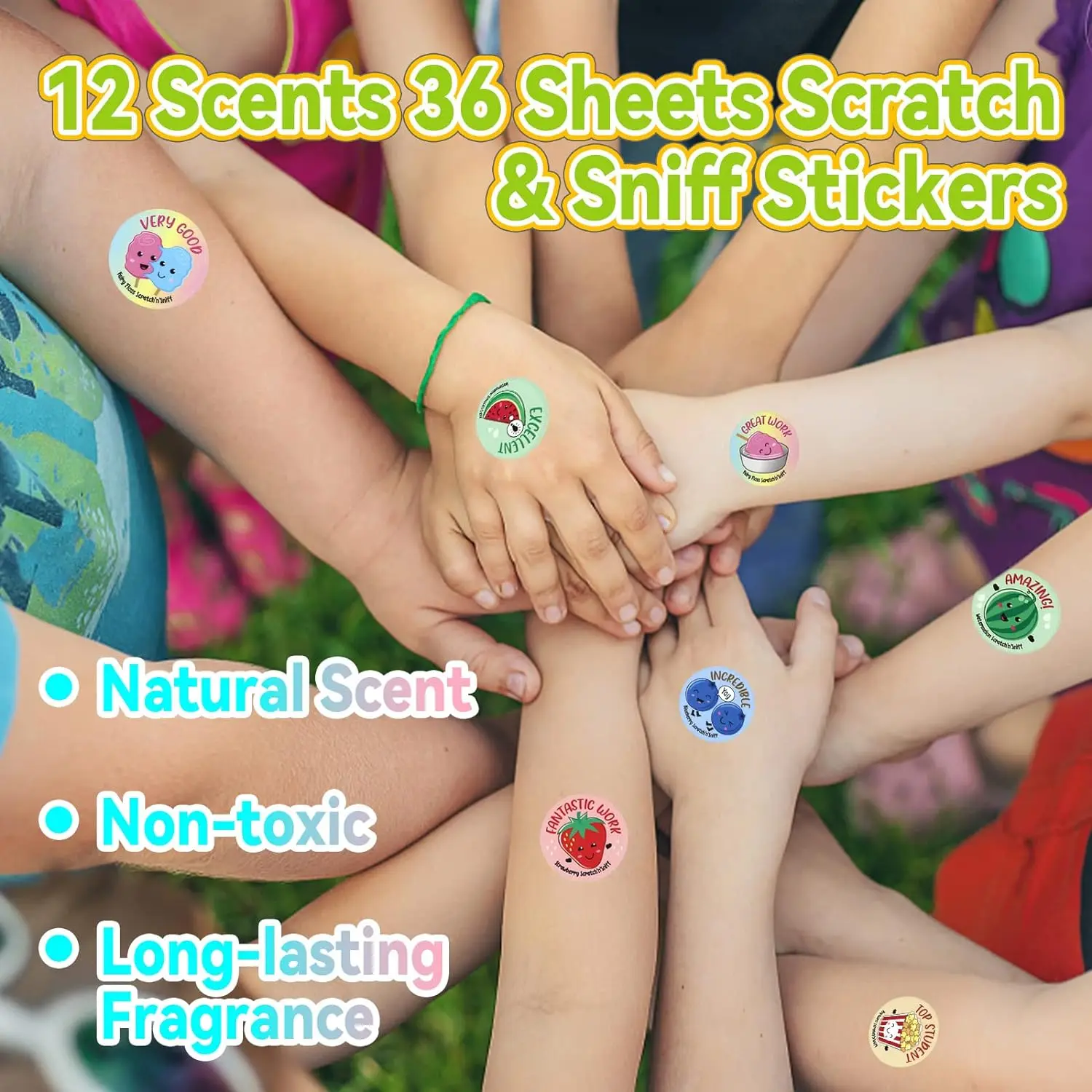 Myway Scented Scratch Stickers Smelly Stickers Fruits Foods Reward ...