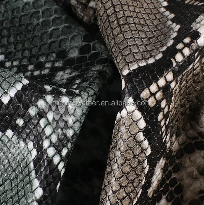 Hot Sale Embossed Snake Grain Synthetic Artificial Pu Leather For ...