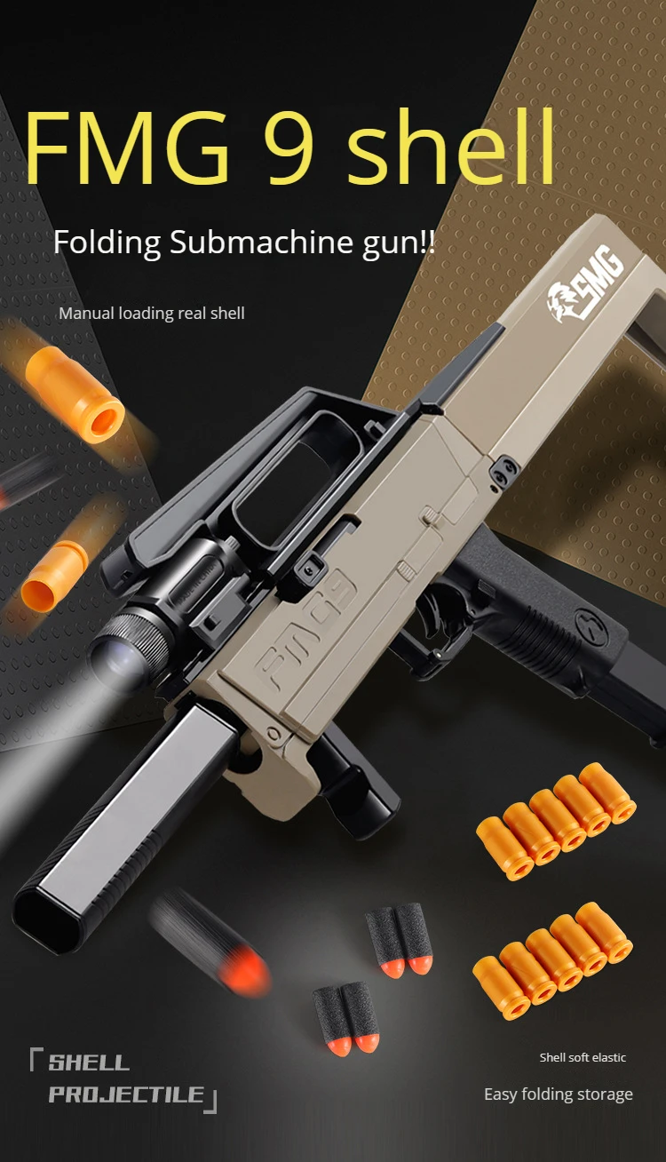 Hw Toys Transformation Fmg9 Throw Folding Simulation Soft Bullet Submachine Gun Boys Children's ...