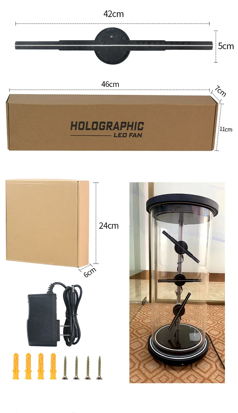 3D Hologram Fan Projector - High Definition Advertising Display