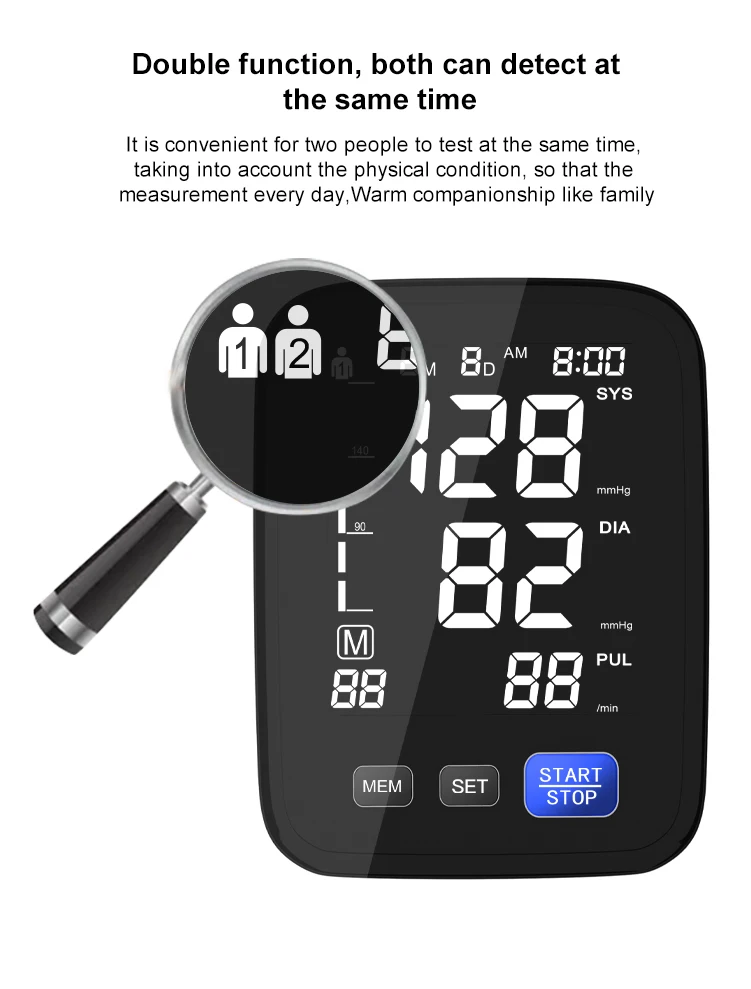 Portable Bp Monitor Pressure Device Digital Blood Pressure Gauge ...