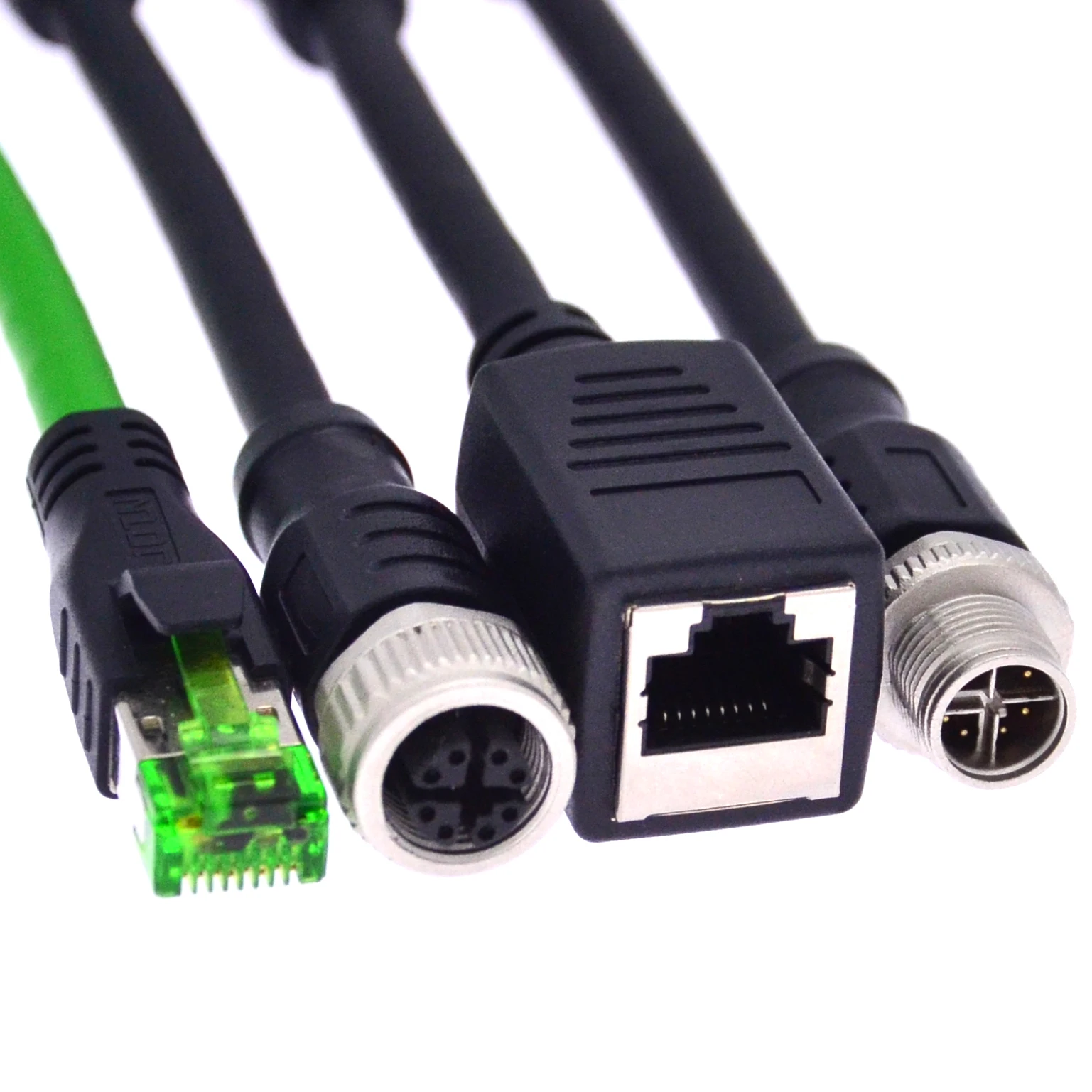 Ip67 Industrial M12 Rj45 Connector To M12 A B D X Code Circular Male ...