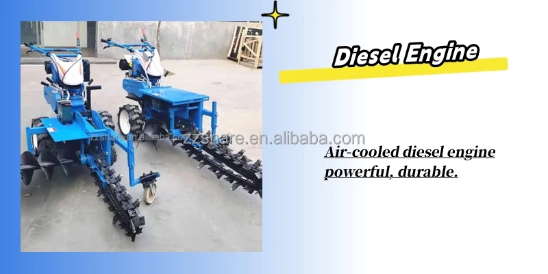 Agricultural Microcultivator Chain Trencher Digger Machine