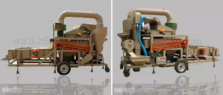 1-3t Small Scale Combine Grain Cleaner Sunflower Seed Cleaning Machine ...