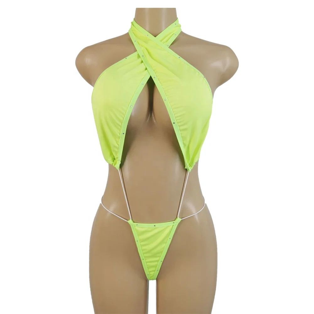 Yingli Rave Wear Festival Outfits Exotic Dancewear Rhinestones Stripper