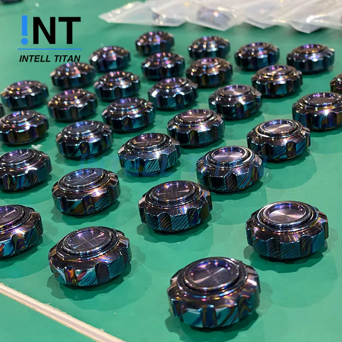 Titanium EDC Timascus Mokuti Fidget Spinner - Corrosion-resistant