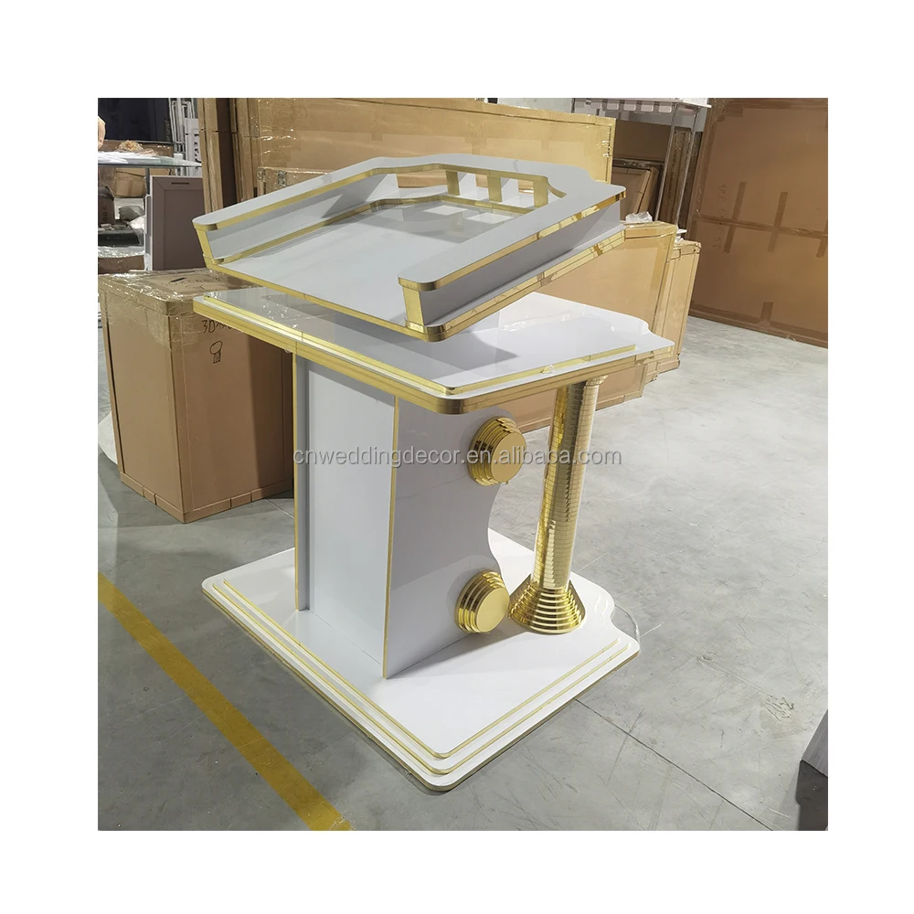 Church Podium Acrylic Speech Lectern Wedding White Acrylic Podium ...