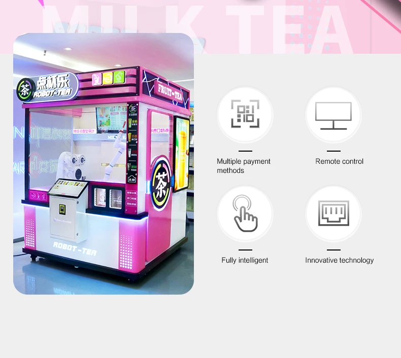 Smart Milk Boba Bubble Tea Vending Machine - Fully Automatic