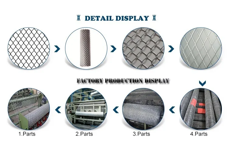 Diamond Hole Wire Mesh Cyclone Wire Fence Galvanized Chain Link Fence ...