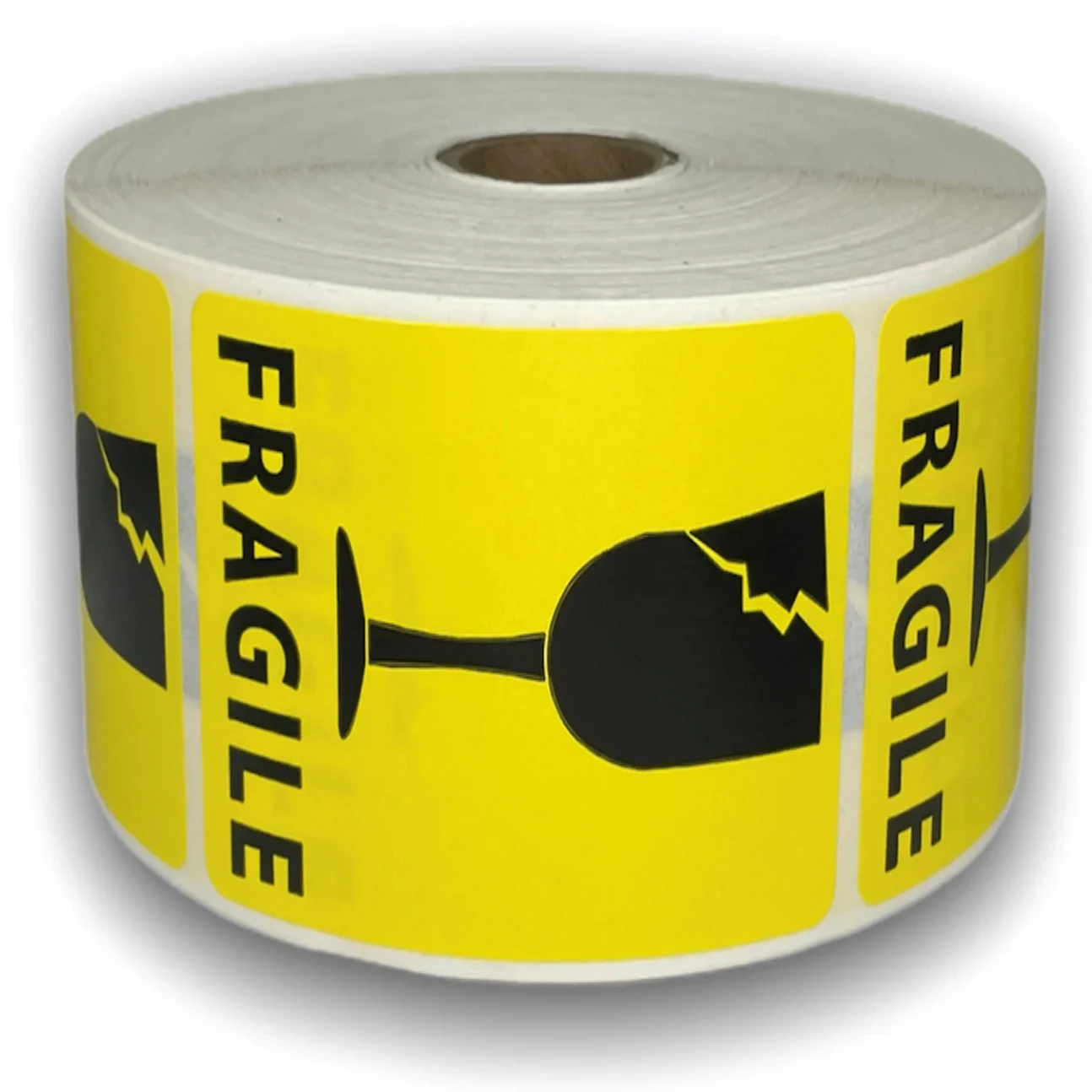 Custom 3x2 Inch Red Warning Label Barcode Handle With Care Do Not Drop ...