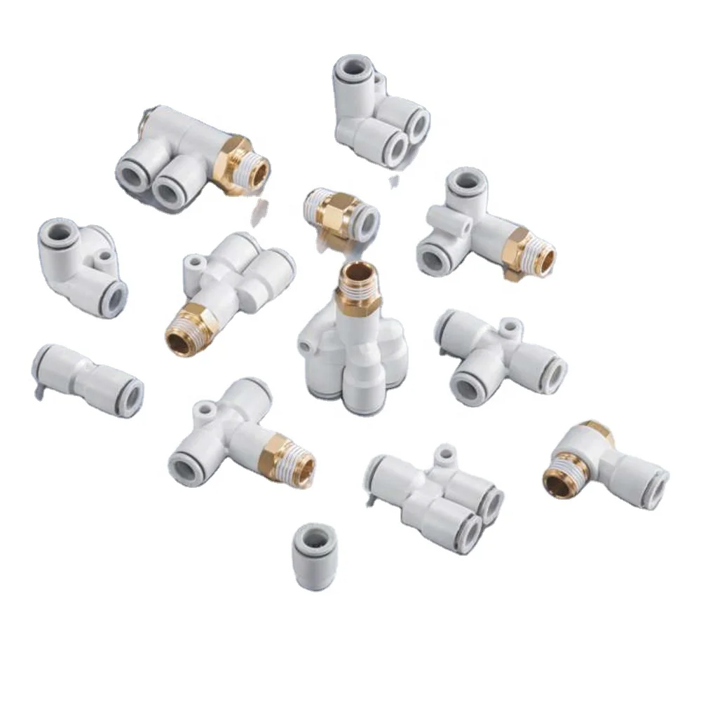 Kq2h Male Thread Straight Through Pneumatic Hose Quick Connector Fitting Kq2h04/06/08/10/12/16 ...