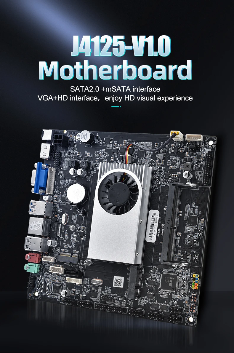 베스트 셀러 산업용 J4125 마더보드 ITX 내장 메인보드 온보드 셀러론 4C/4T CPU WiFi M.2 VGA LVDS ...