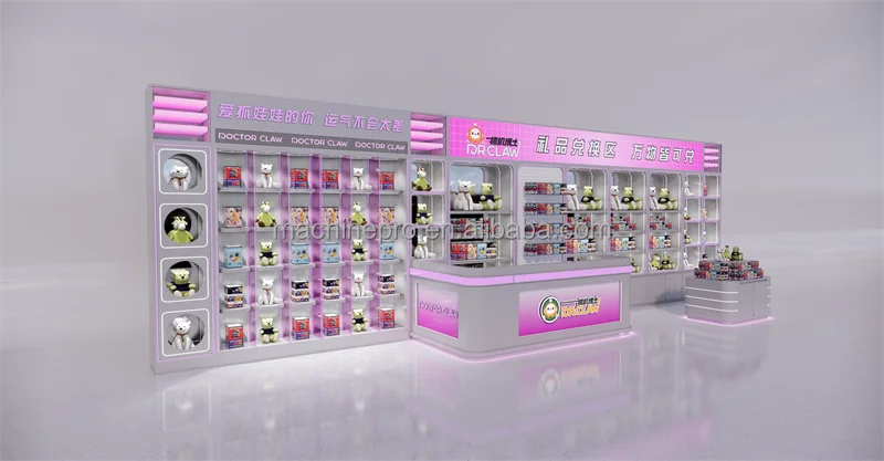 Arcade Play Center Interior Design Plush Toy Shelving Prize showcase ...