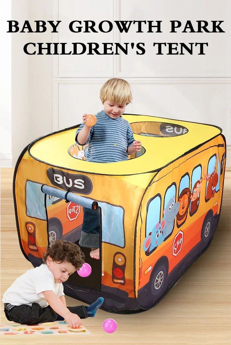 Infant Toddler Folding Bus Tents Portable Castle House Pop up Foldable ...