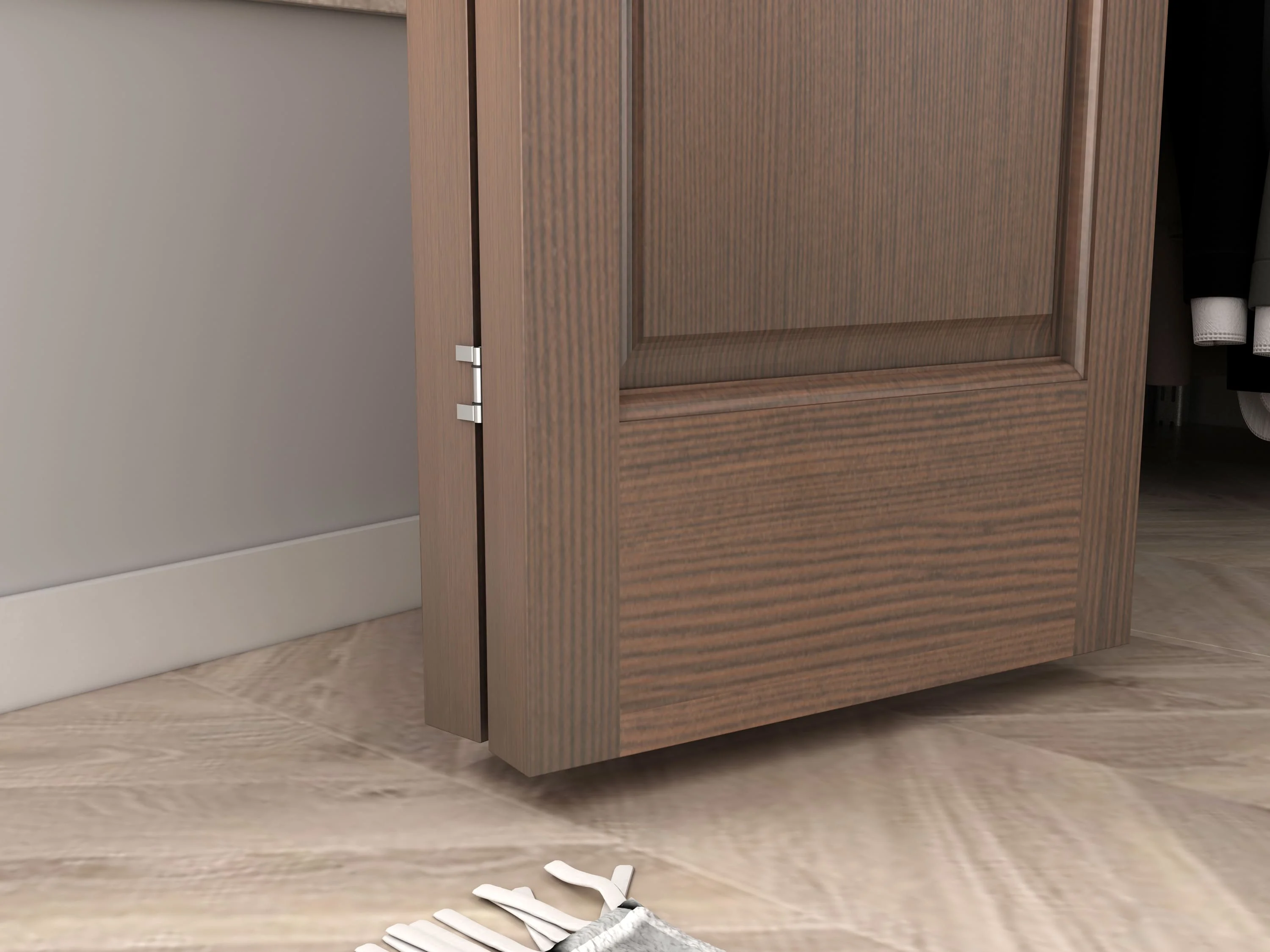 Folding Sliding Hardware System for Solid Wooden Partitions