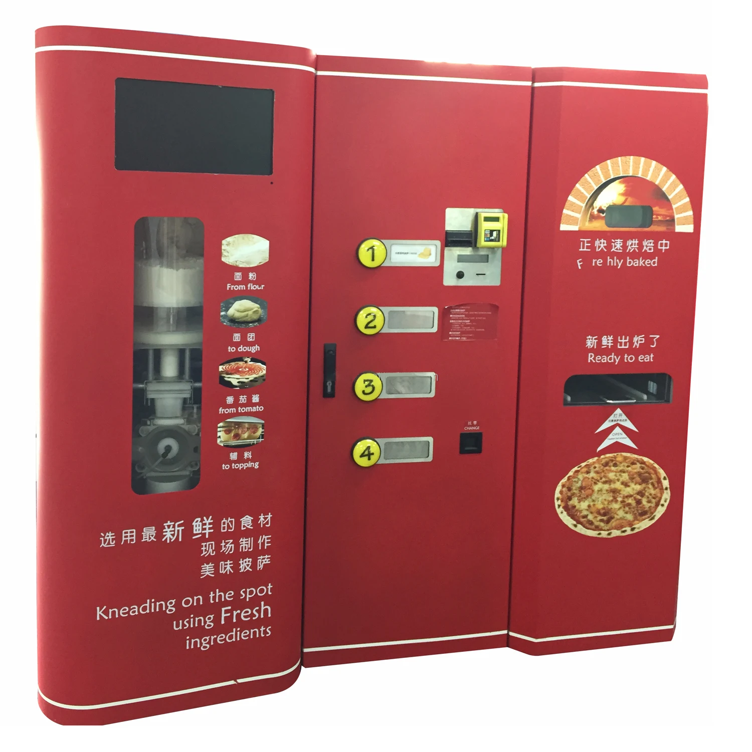 Custom Let's Pizza Vending Machine Pizza Atm Forno Vending Machine ...