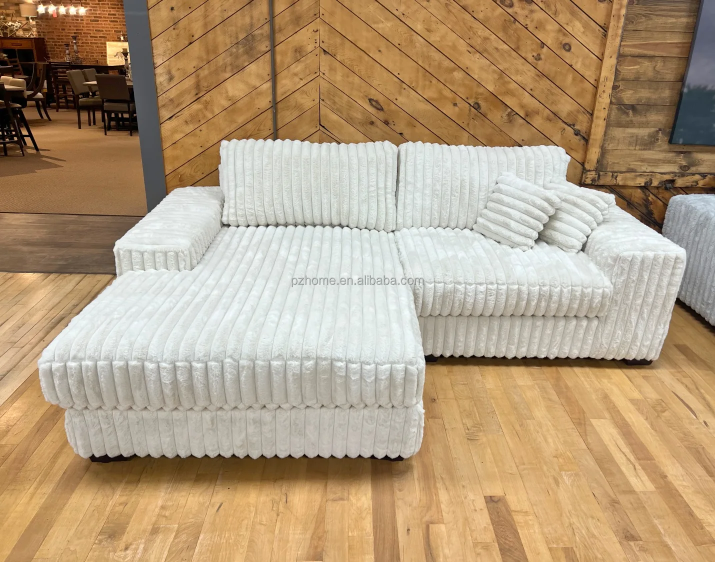 Pz Home Luxury Furniture L Shape Extra Cozy Chaise Sectional Living ...