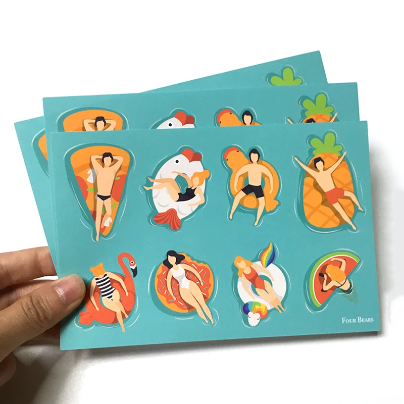 Eco-friendly Adhesive Paper Stickers Sheet Custom Printing Cute Cartoon ...