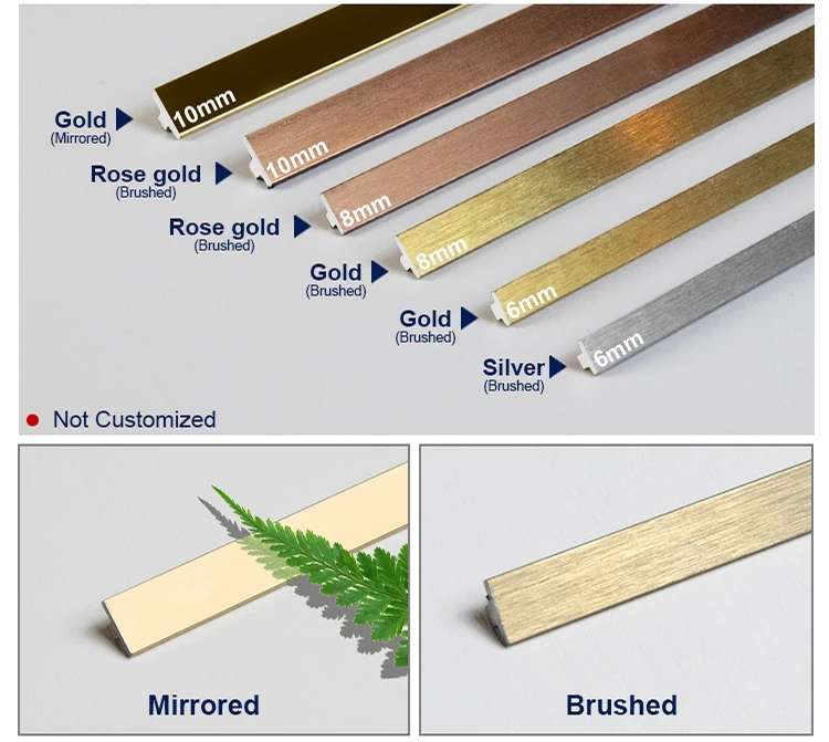 Stainless Steel T Shape Edge Trim Molding For Ceramic Tile Wall ...
