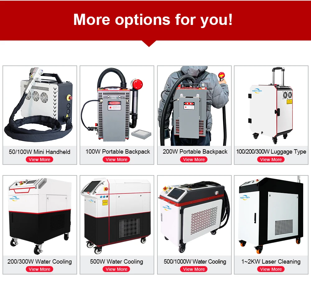 100w 200w 300w Backpack Handheld Pulsed Laser Cleaning Machine for Rust ...