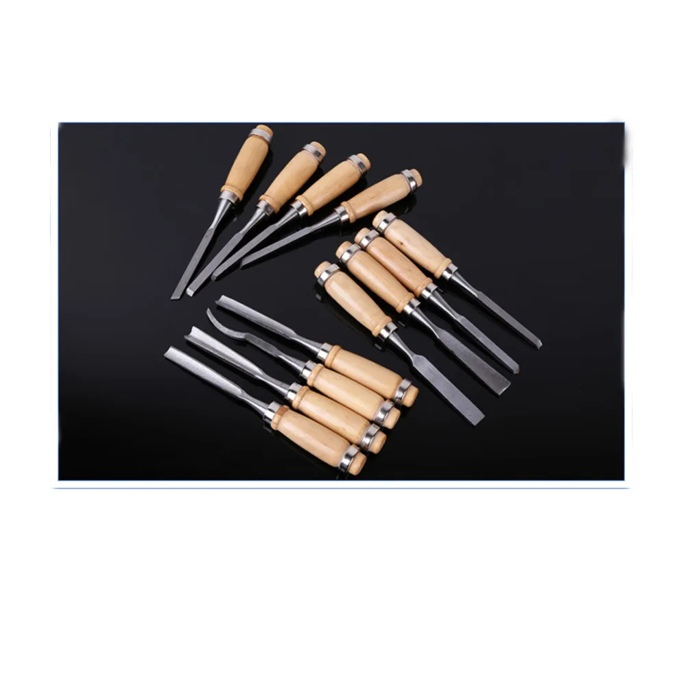 12pcs Professional Wood Carving Chisel Knife Hand Tool Set For Basic ...