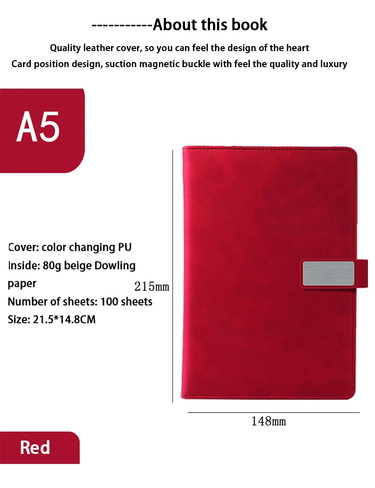 Wholesale Leather Sublimation Soft Cover A5 Diary Notebook
